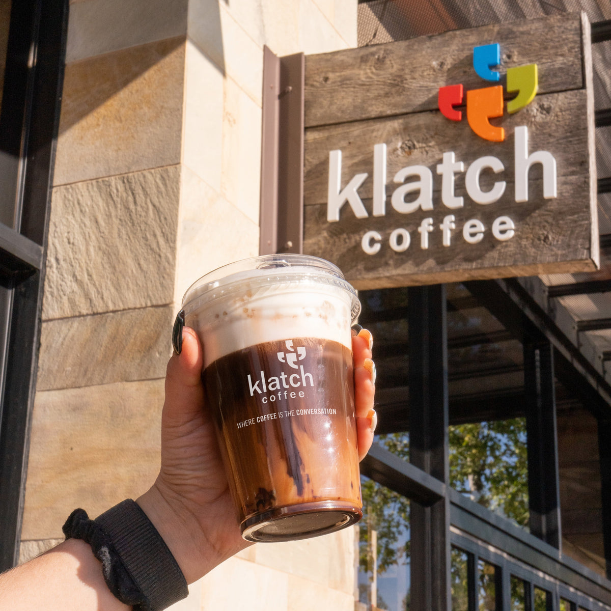 Recycling and sustainability at Klatch Coffee cafe locations